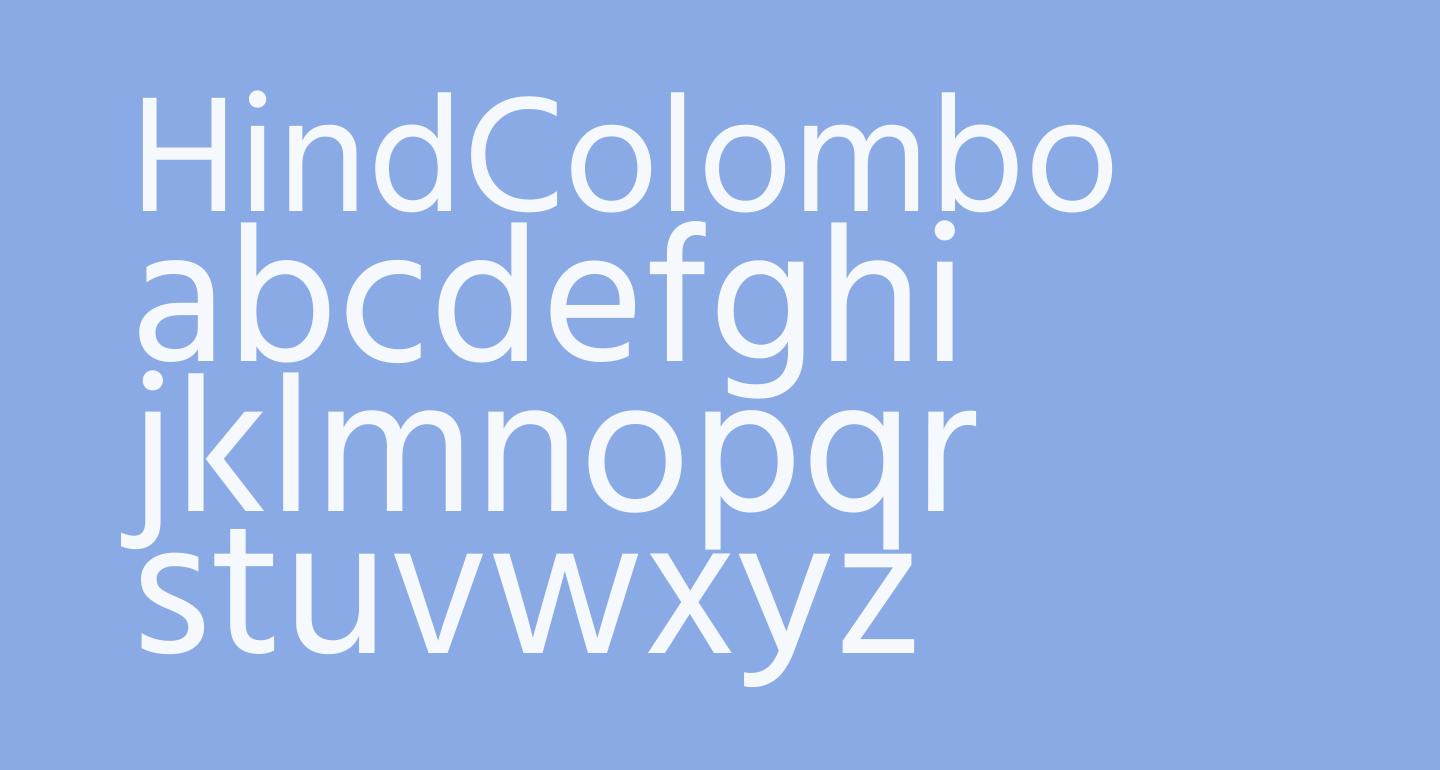 Hind Colombo free Font - What Font Is