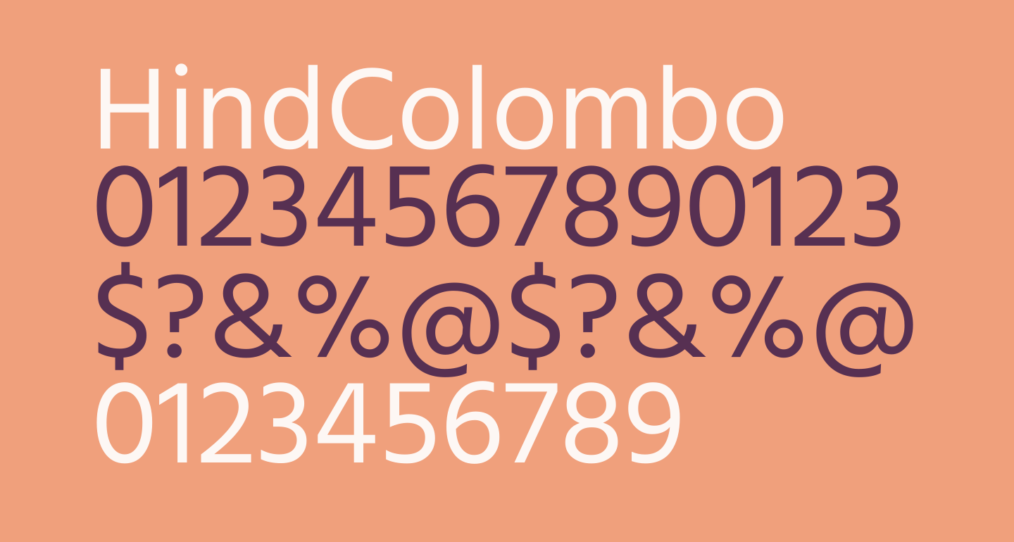 Hind Colombo free Font - What Font Is