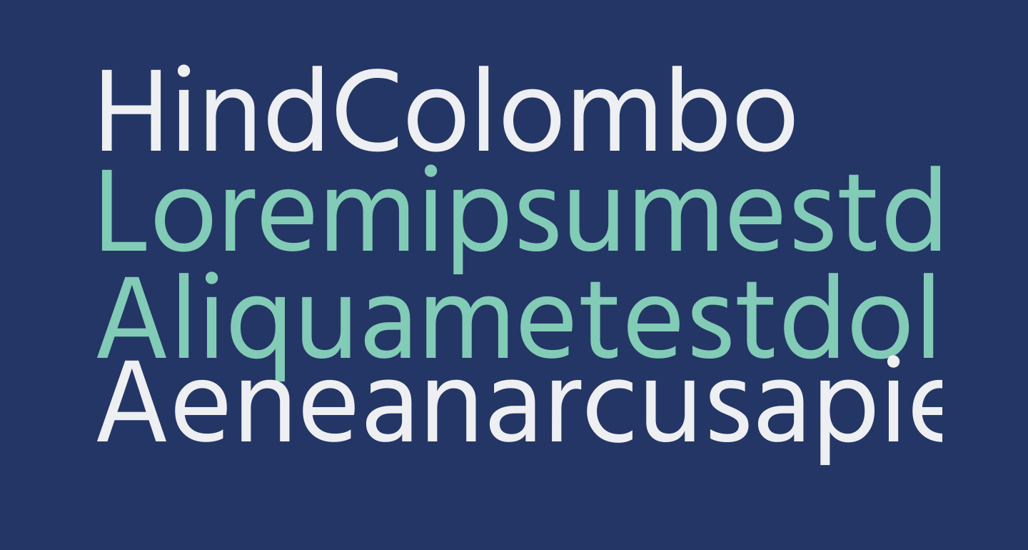 Hind Colombo free Font - What Font Is