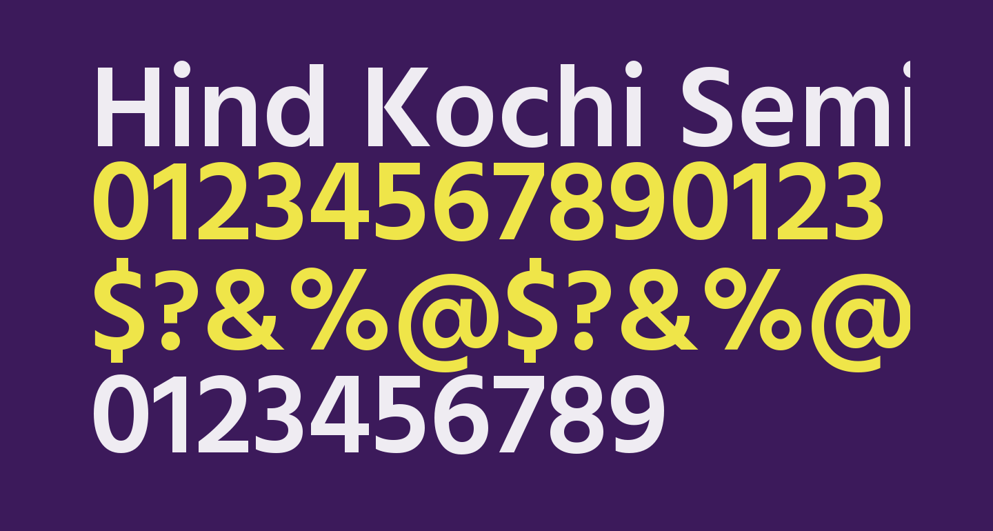 Hind Kochi SemiBold free Font - What Font Is