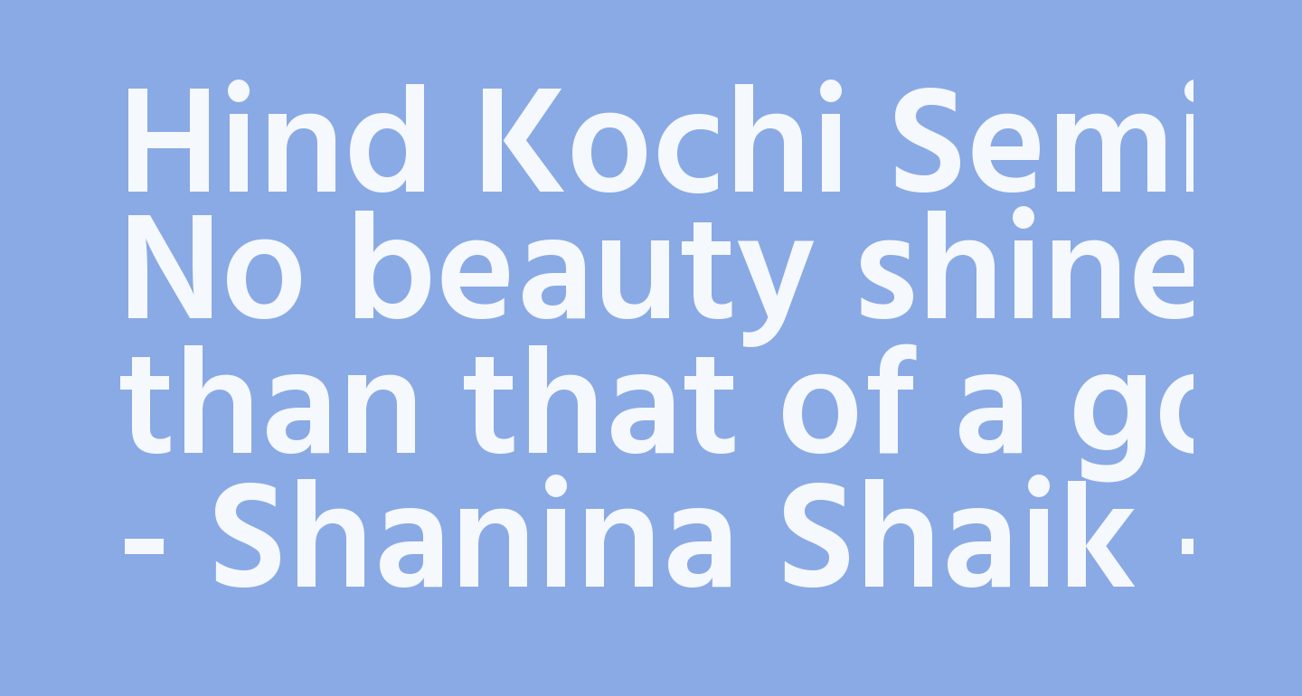 Hind Kochi SemiBold free Font - What Font Is