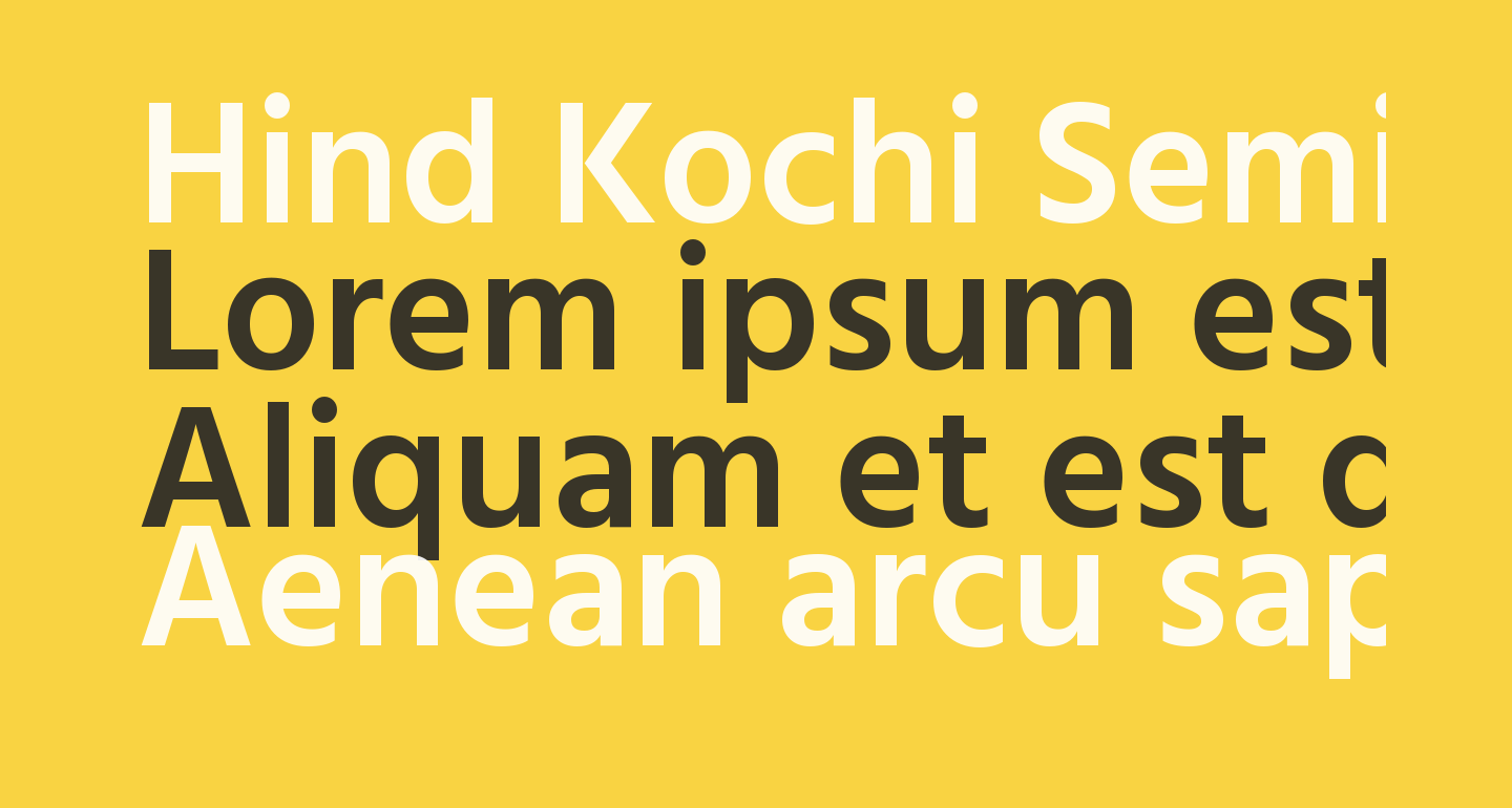 Hind Kochi SemiBold free Font - What Font Is