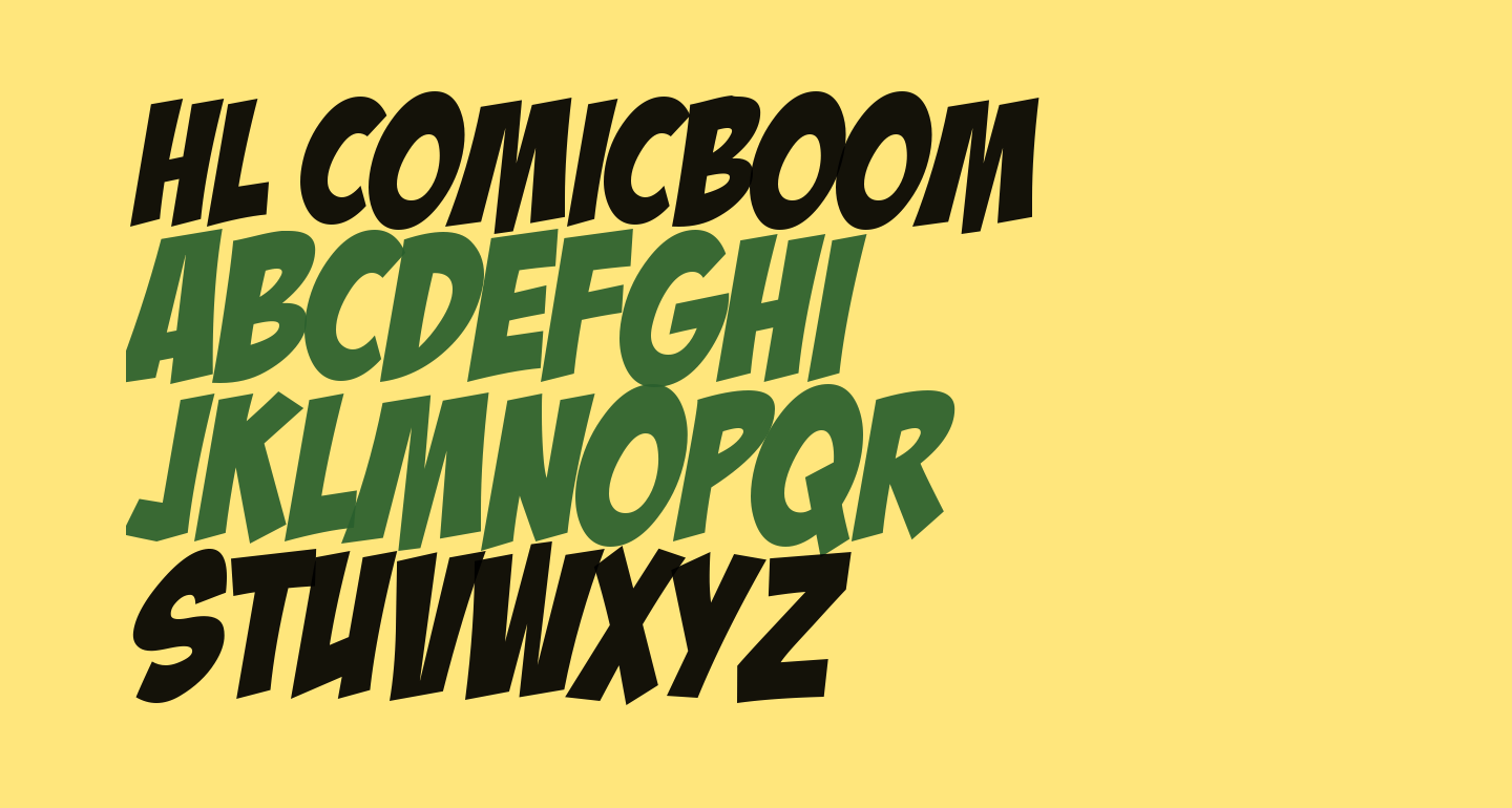 HL ComicBoom free Font - What Font Is
