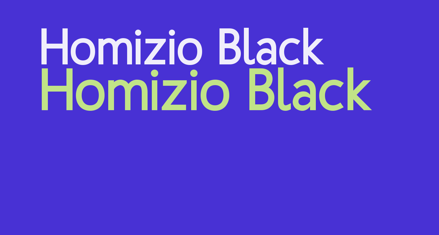 Homizio Black free Font - What Font Is