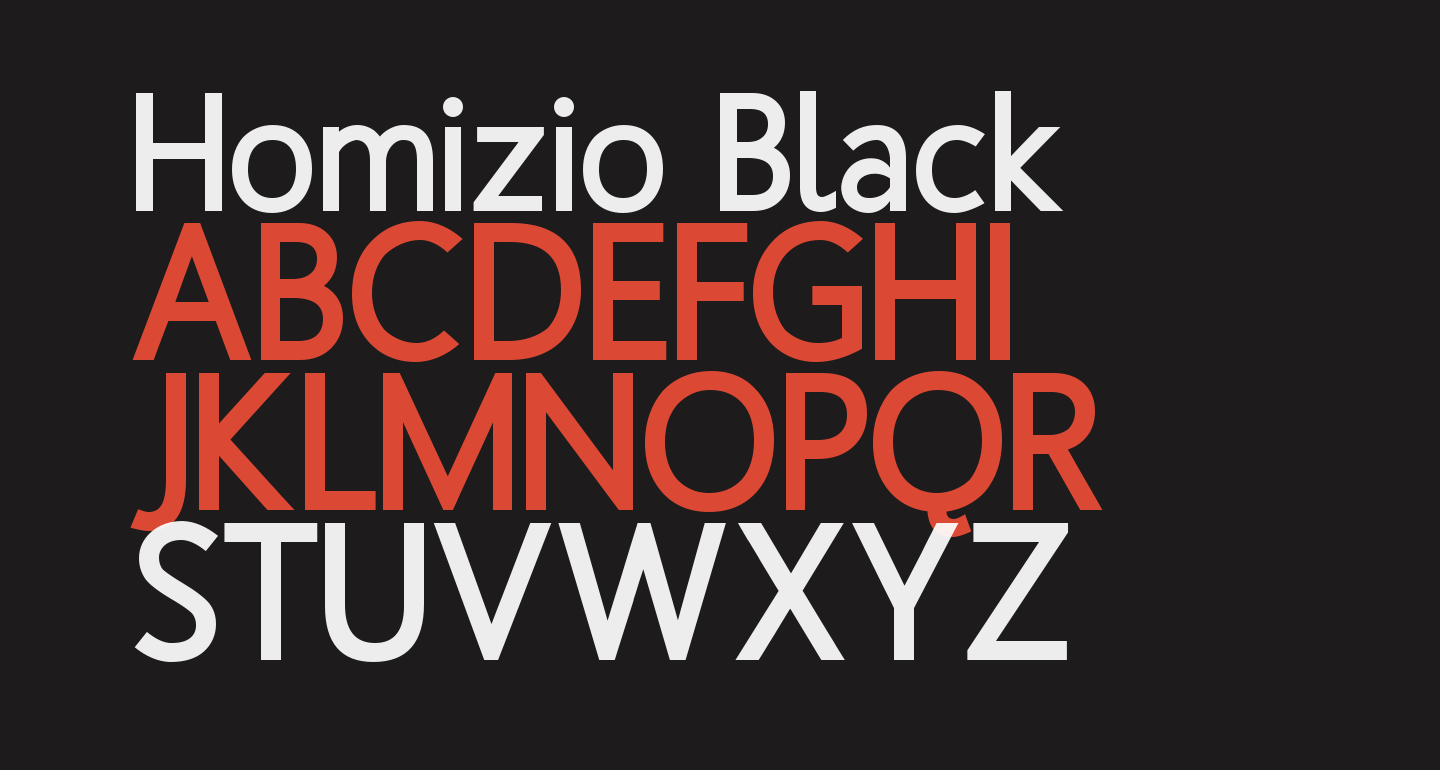 Homizio Black free Font - What Font Is