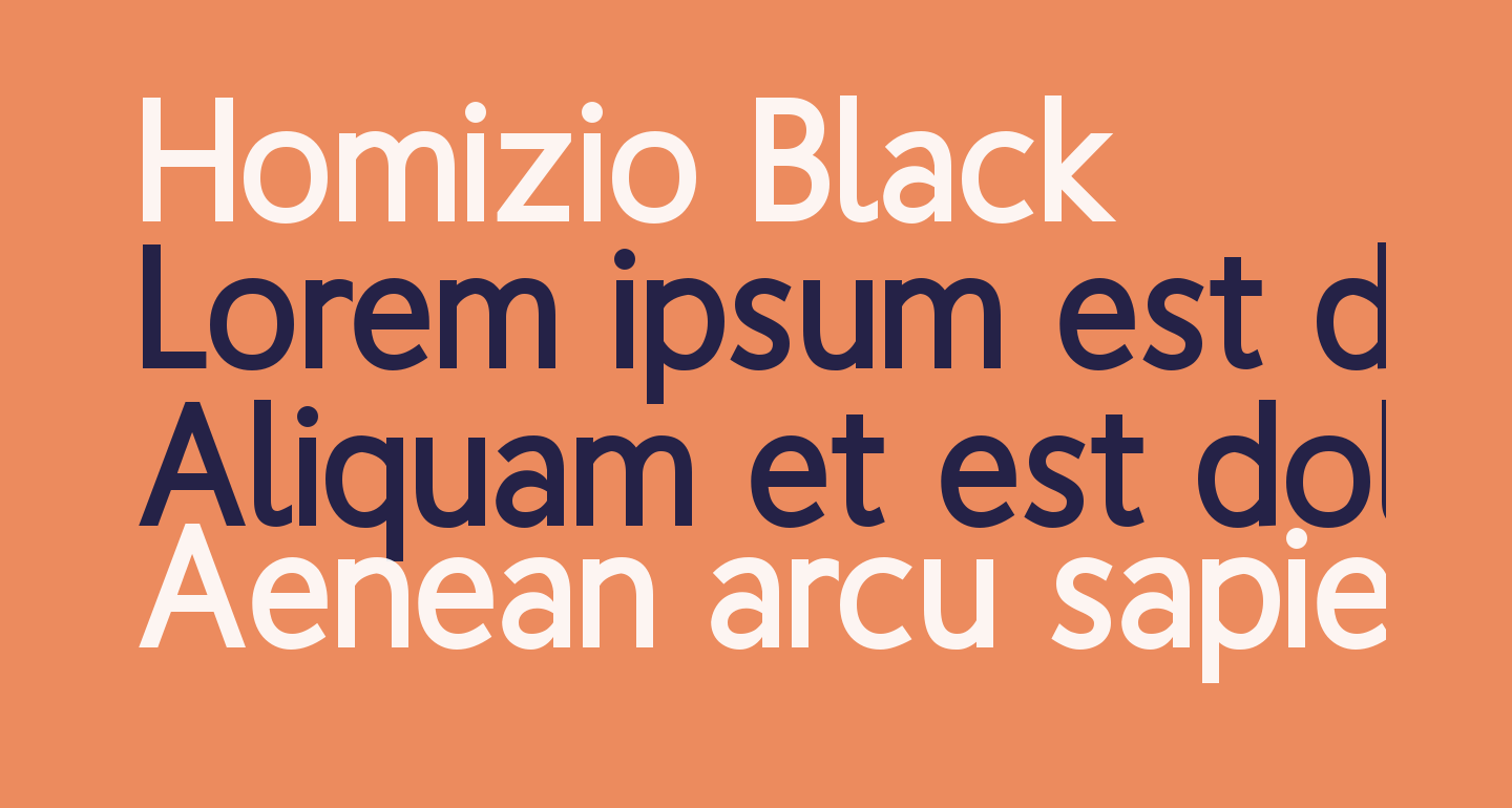 Homizio Black free Font - What Font Is
