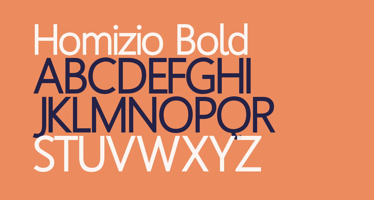 Homizio Bold free Font - What Font Is