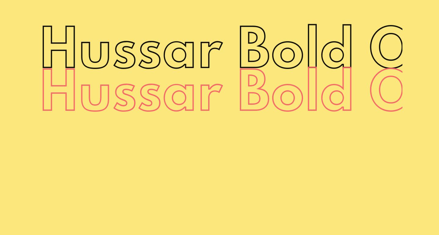 Hussar Bold Outline free Font - What Font Is