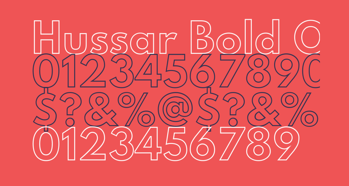 Hussar Bold Outline free Font - What Font Is