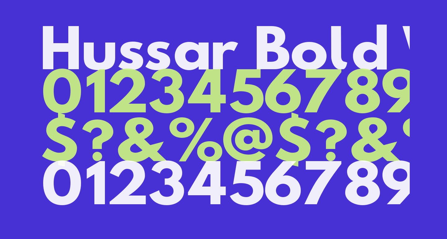 Hussar Bold Wide free Font - What Font Is
