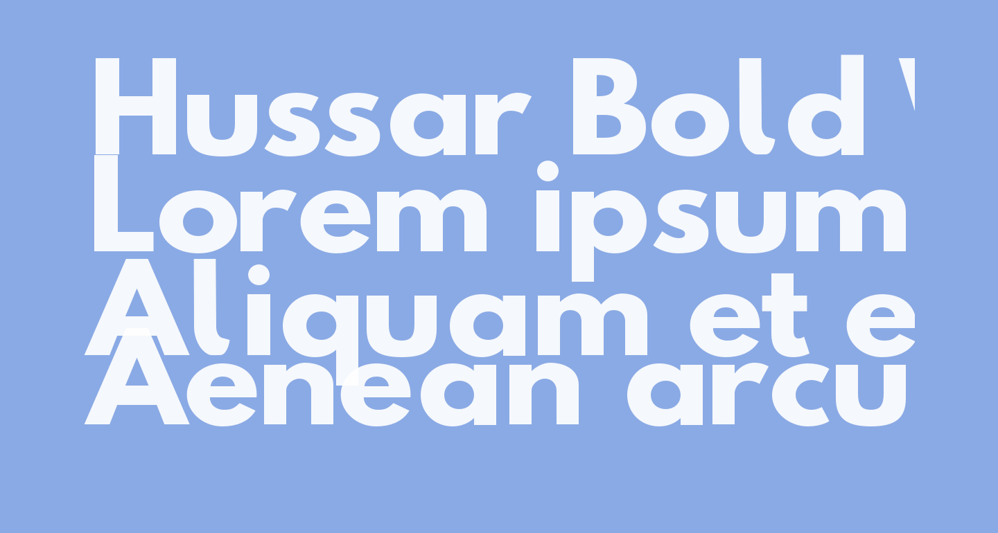 Hussar Bold Wide free Font - What Font Is
