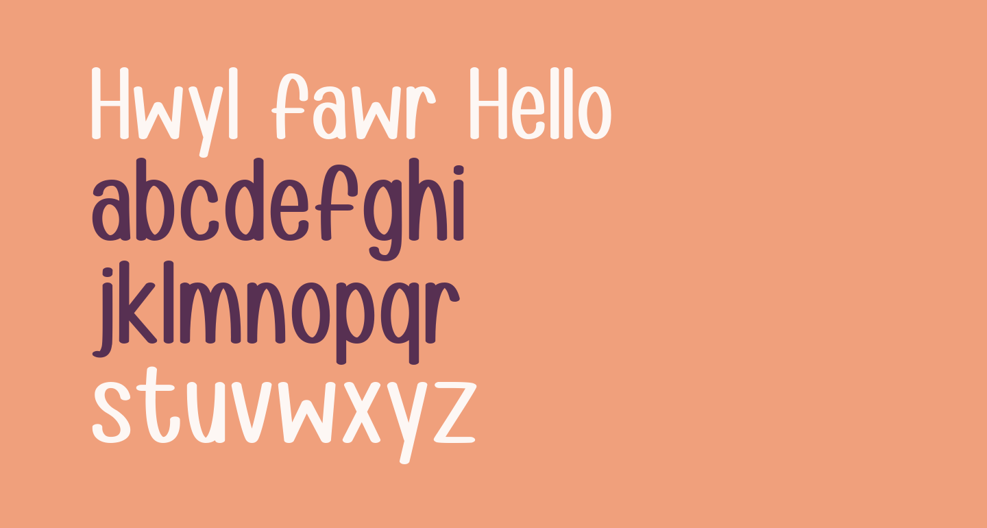 Hwyl fawr Hello free Font - What Font Is