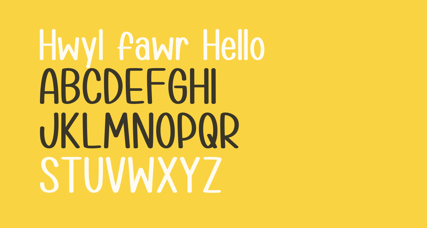 Hwyl fawr Hello free Font - What Font Is