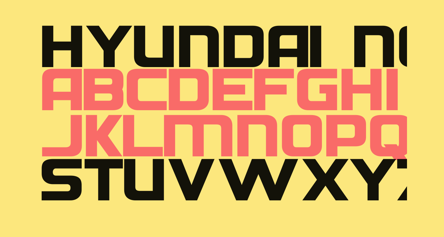 Hyundai Normal free Font - What Font Is