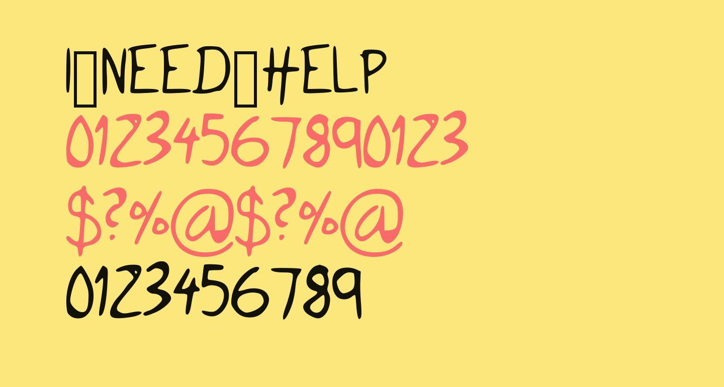 I_NEED_HELP free Font - What Font Is