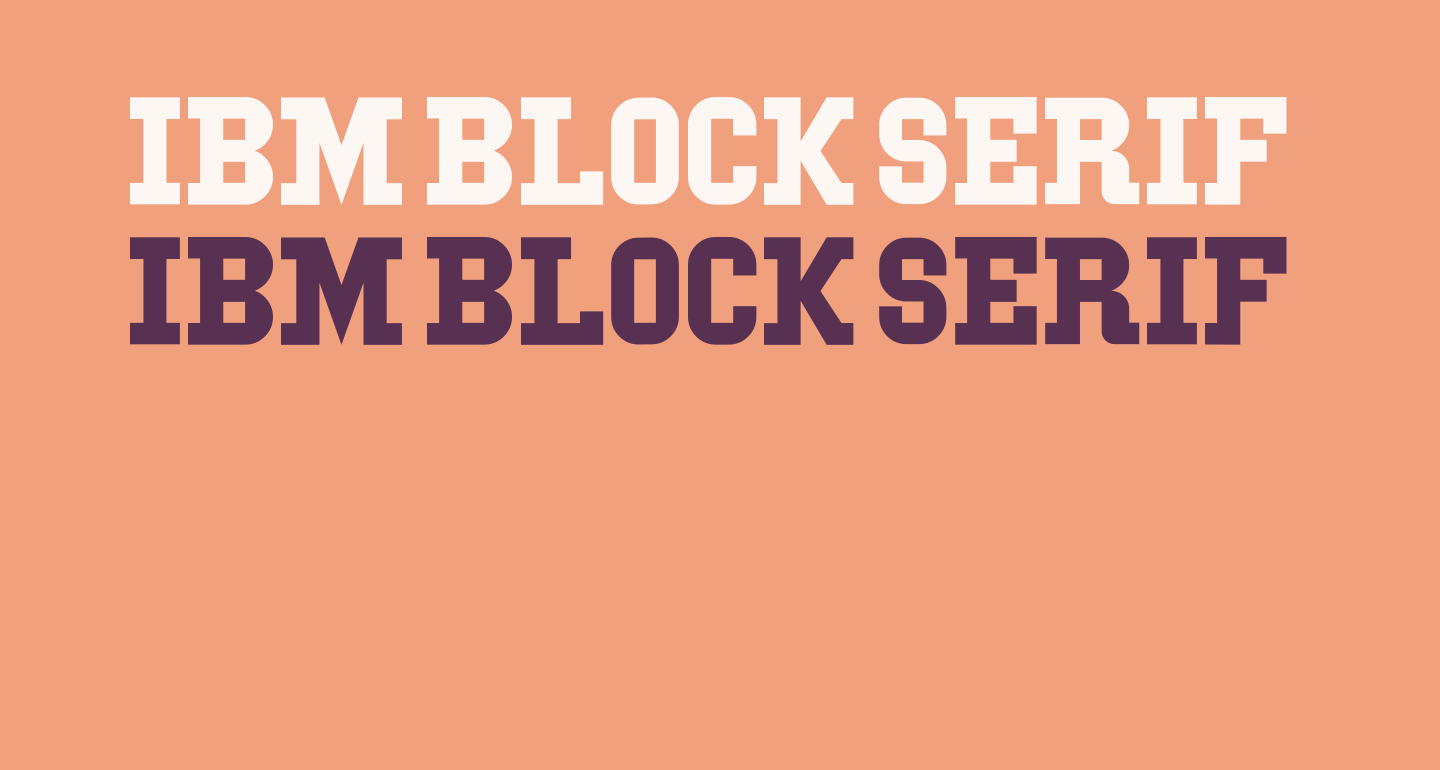 IBM Block Serif free Font - What Font Is