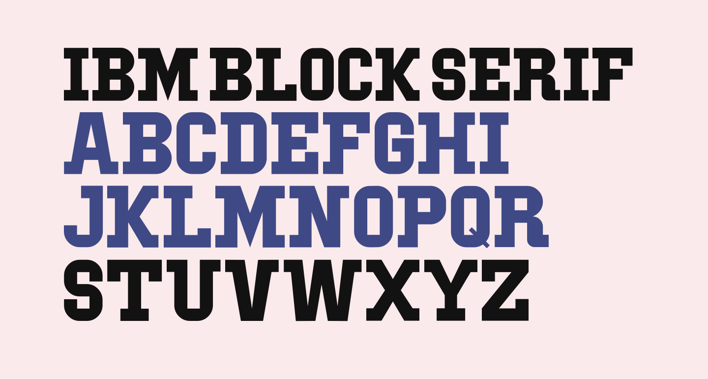 IBM Block Serif free Font - What Font Is
