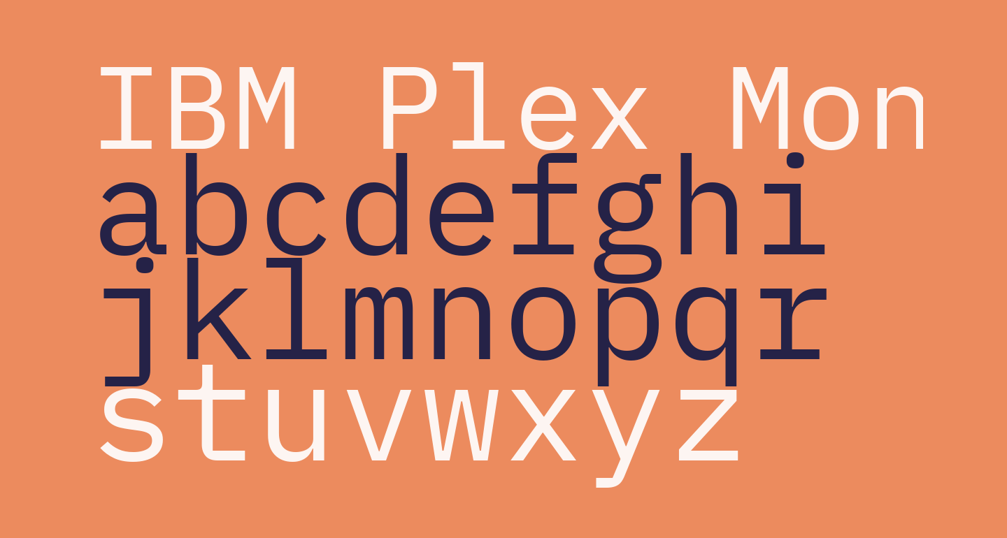 IBM Plex Mono free Font - What Font Is