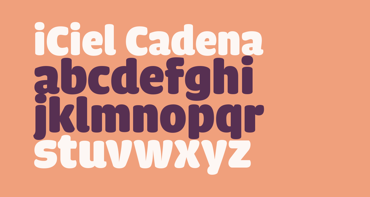 iCiel Cadena free Font - What Font Is