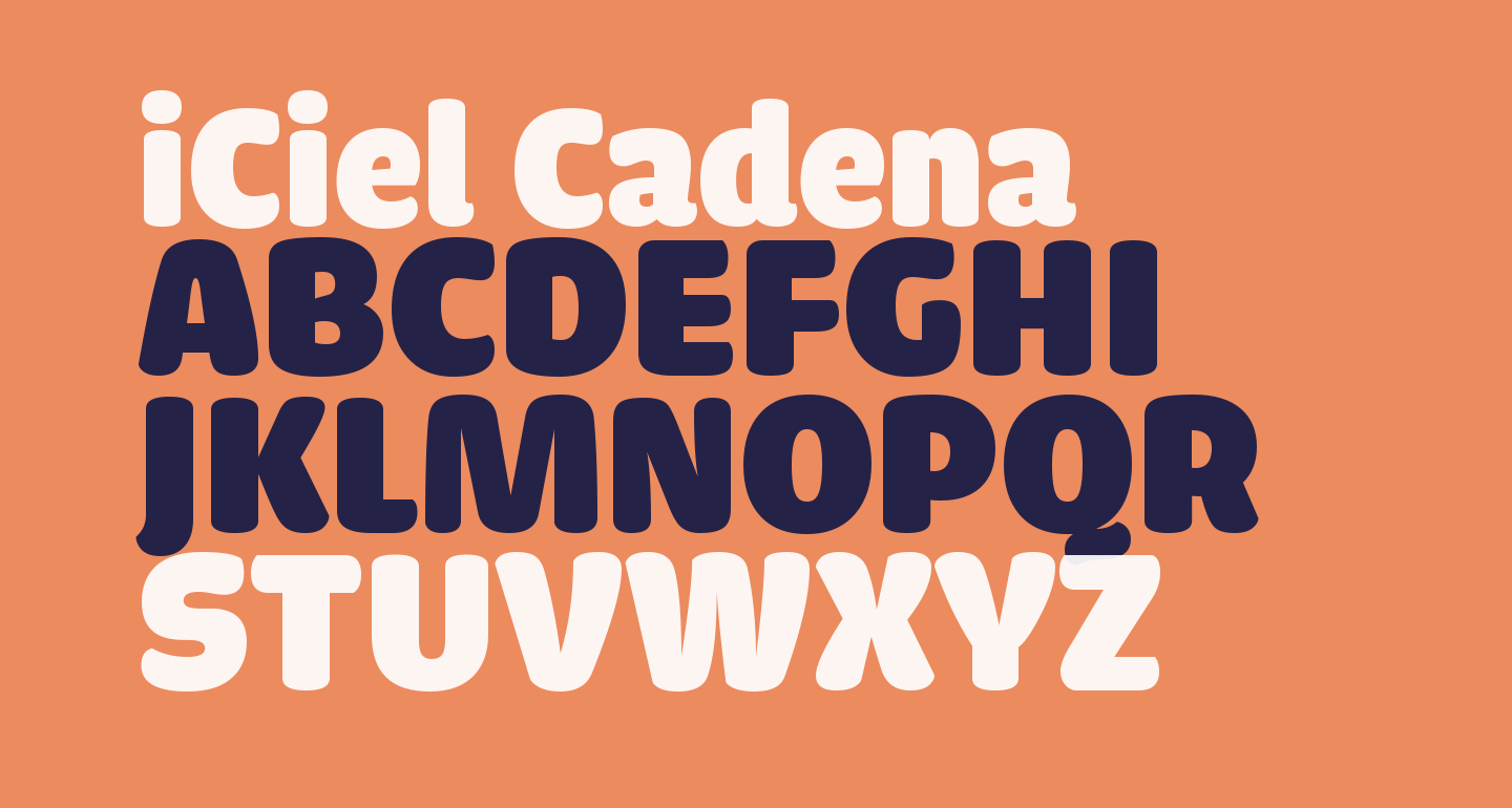 iCiel Cadena free Font - What Font Is