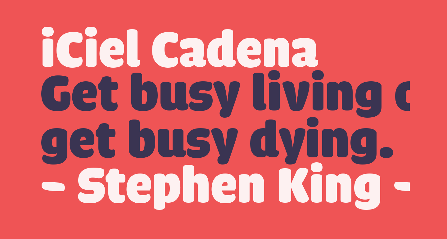iCiel Cadena free Font - What Font Is