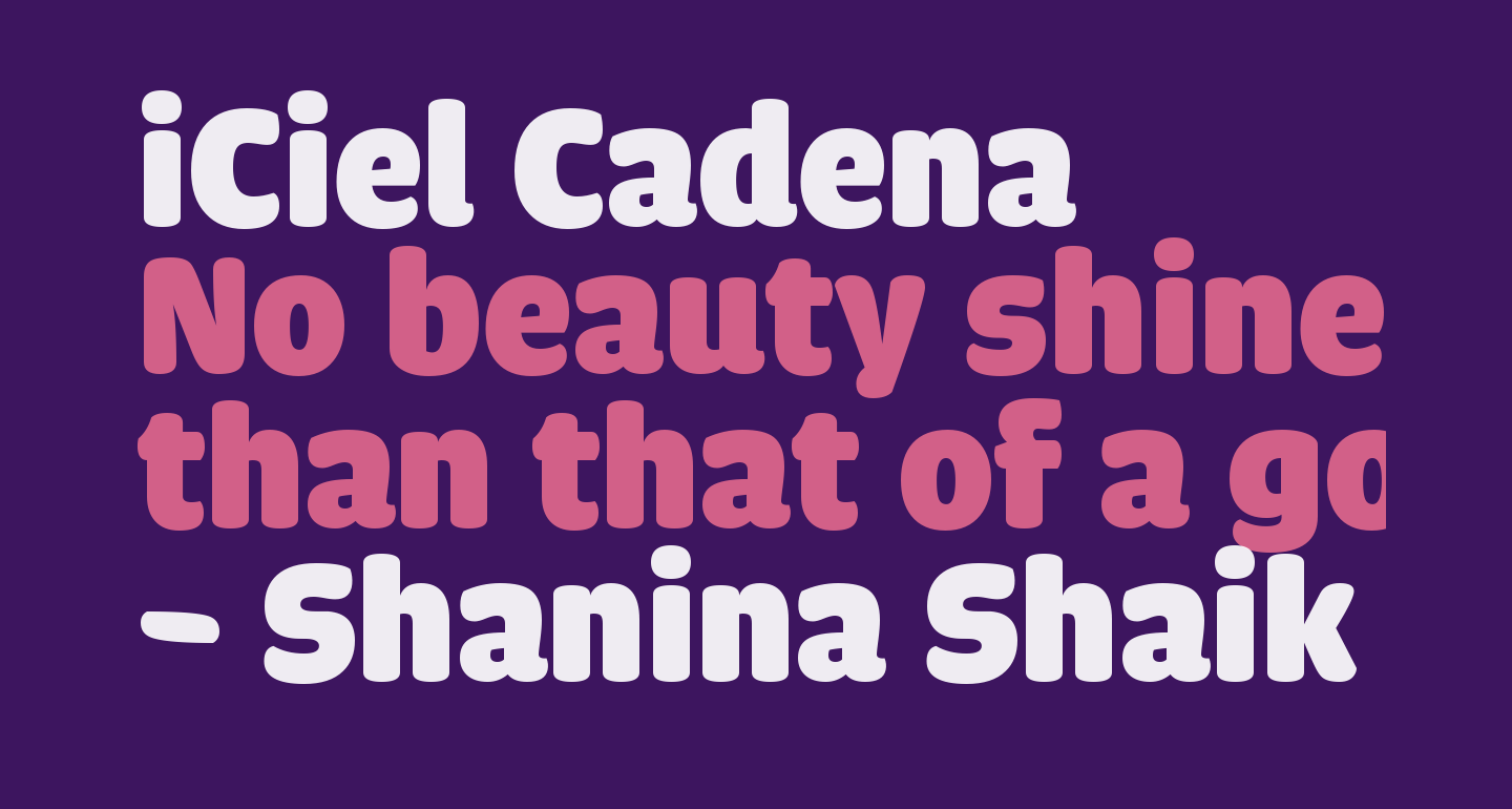 iCiel Cadena free Font - What Font Is