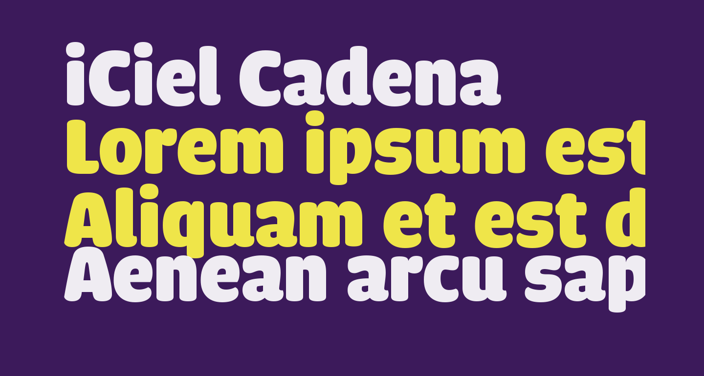 iCiel Cadena free Font - What Font Is