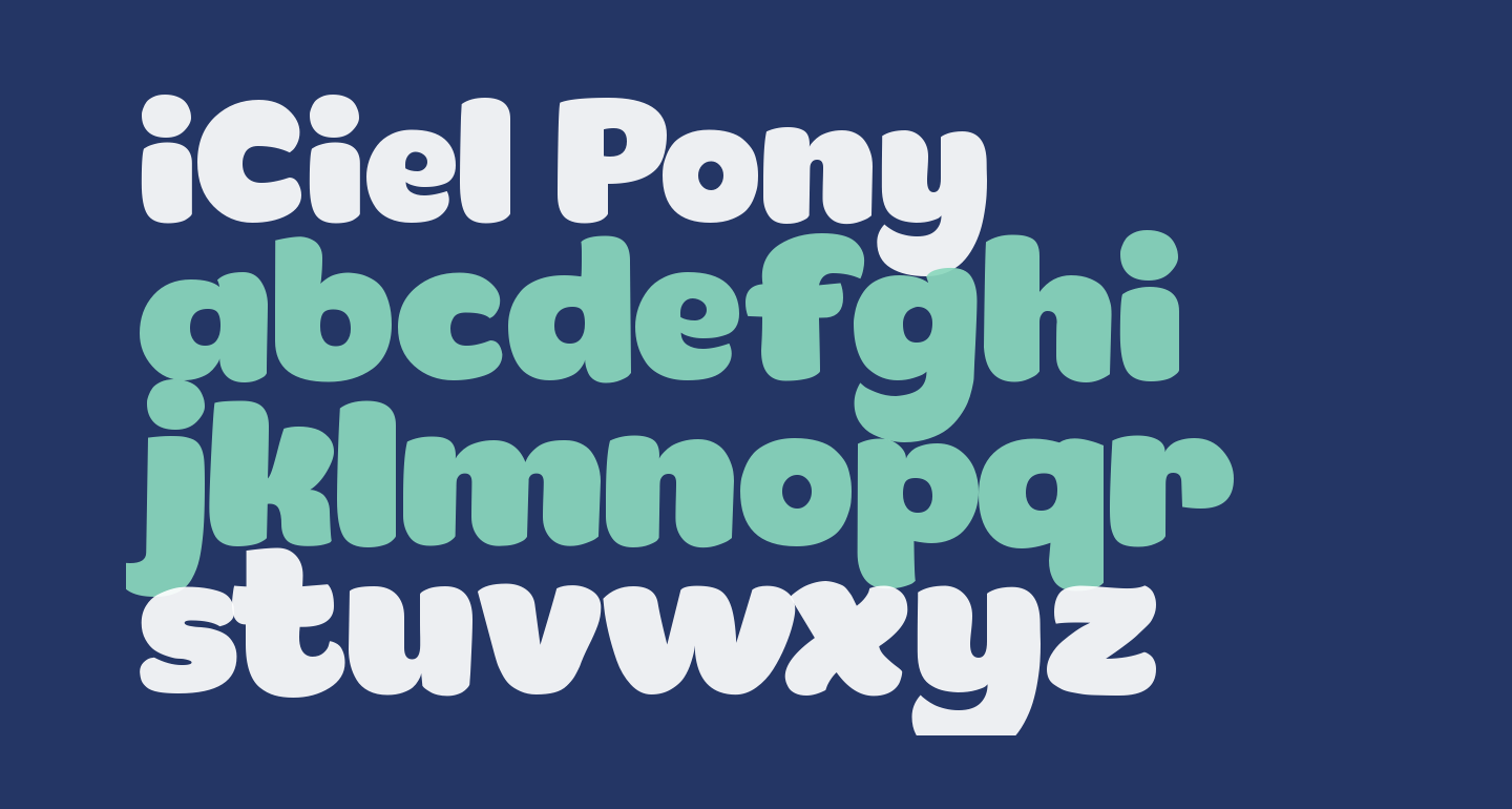 iCiel Pony free Font - What Font Is