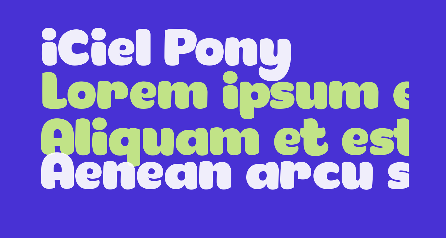 iCiel Pony free Font - What Font Is