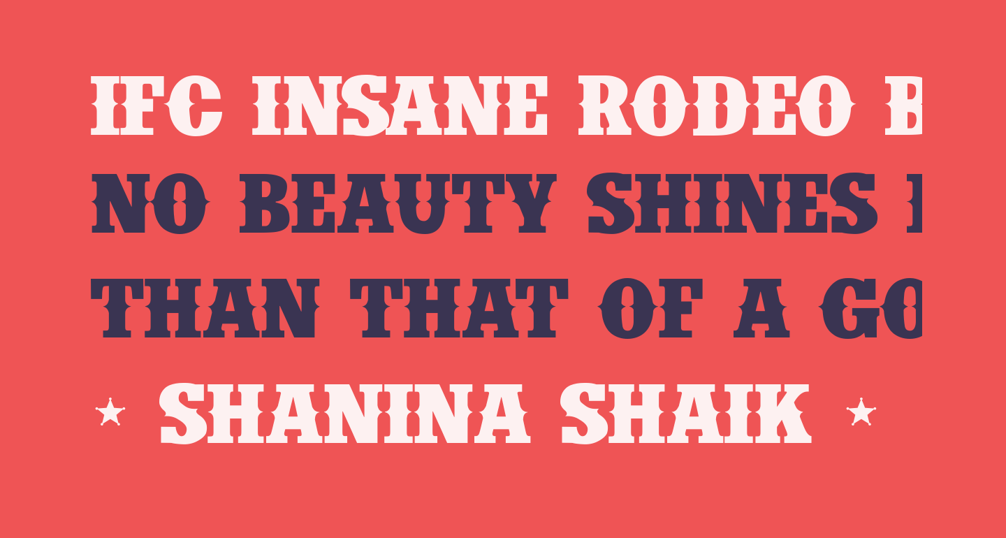 IFC INSANE RODEO BOLD Bold free Font - What Font Is