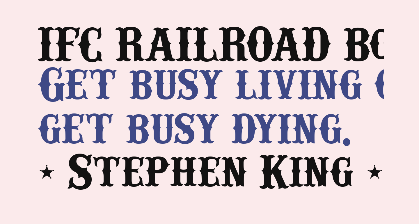 IFC RAILROAD Bold free Font - What Font Is