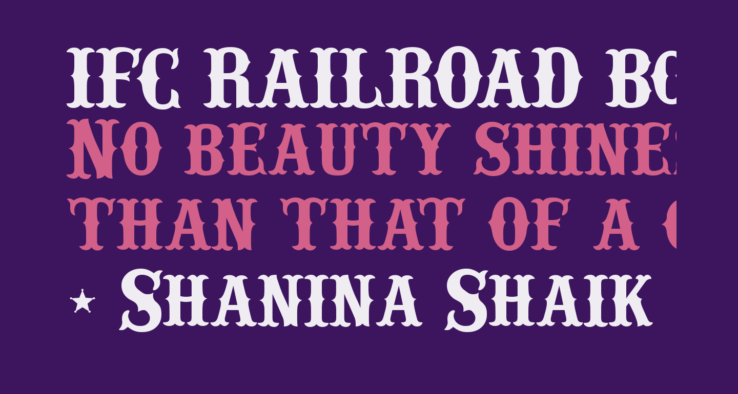 IFC RAILROAD Bold free Font - What Font Is