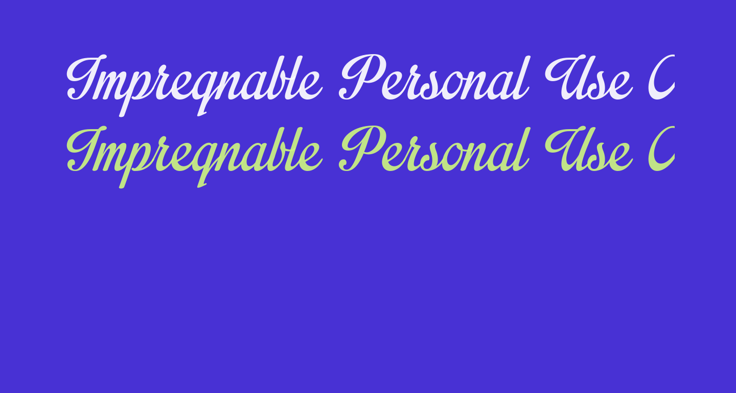 Impregnable Personal Use Only free Font - What Font Is