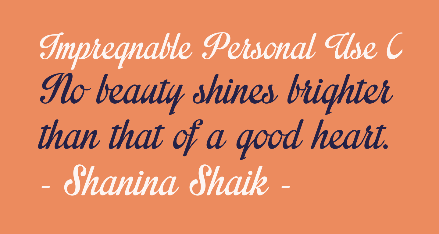 Impregnable Personal Use Only free Font - What Font Is