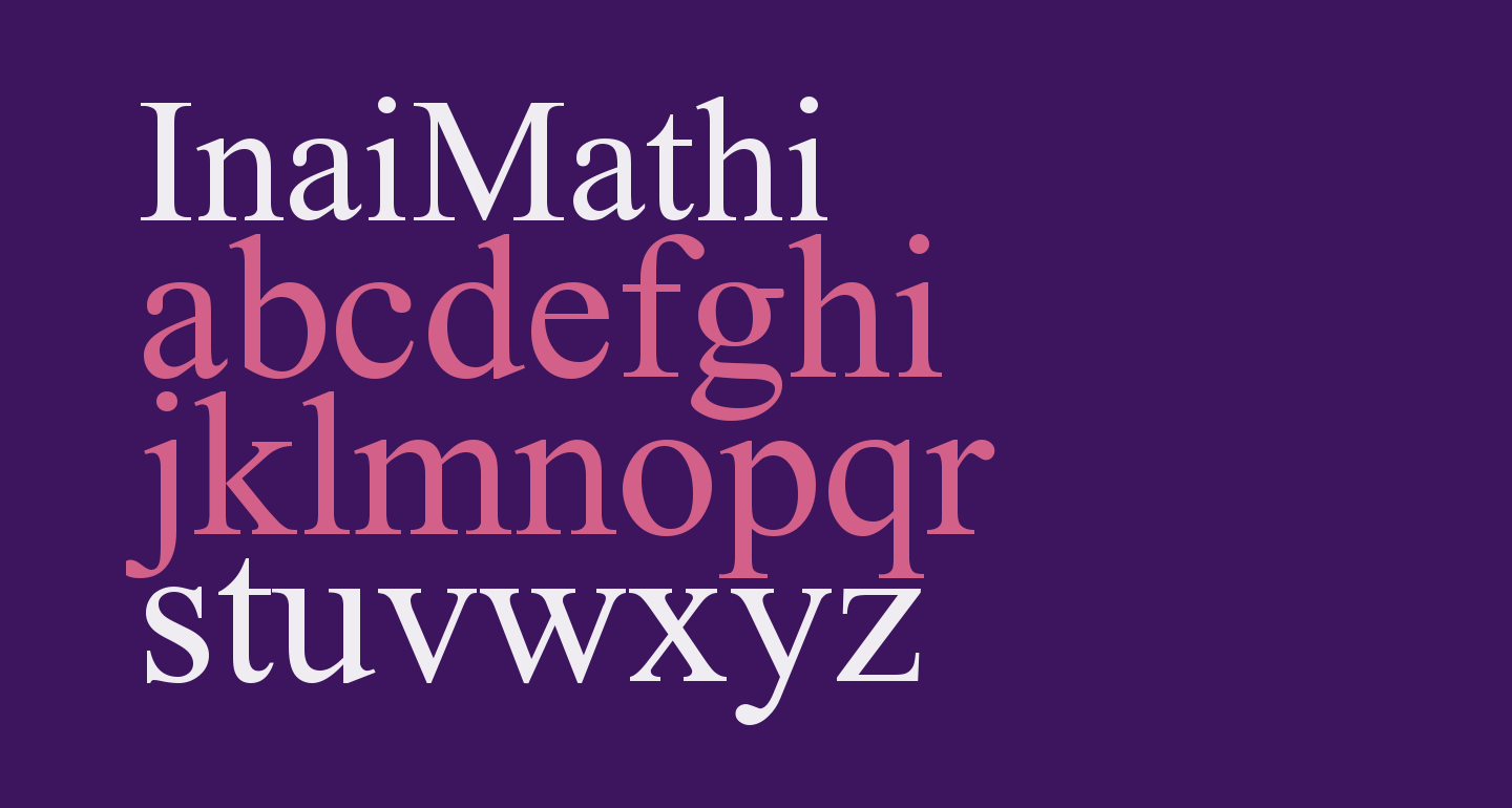 InaiMathi free Font - What Font Is