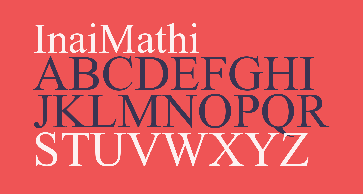 InaiMathi free Font - What Font Is