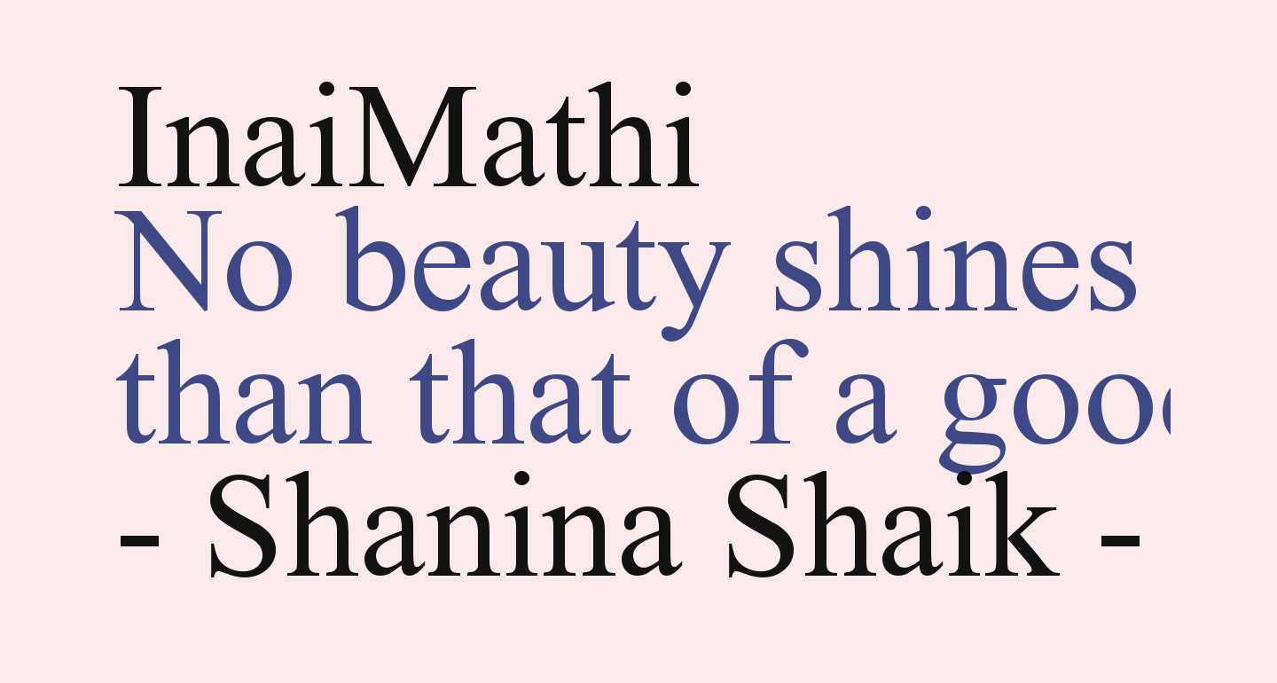 InaiMathi free Font - What Font Is