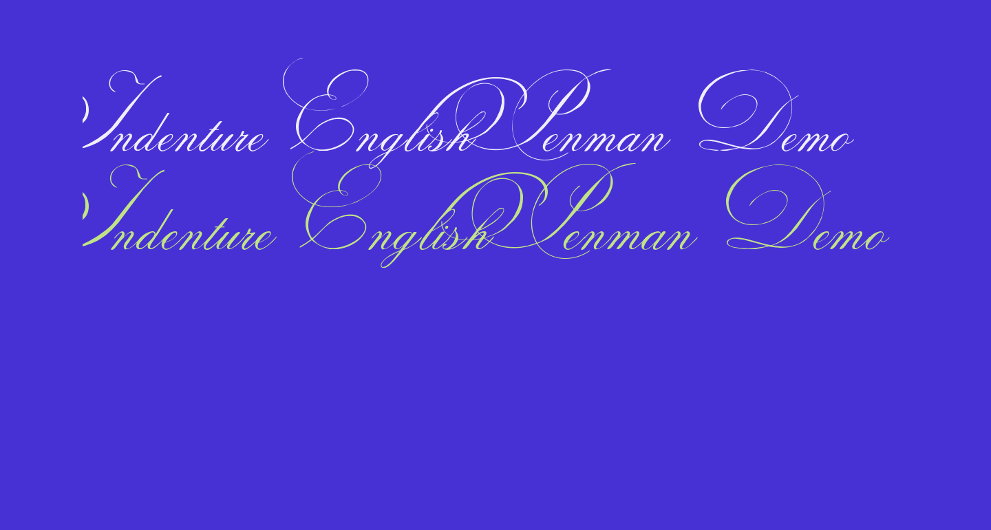 Indenture English Penman Demo free Font - What Font Is