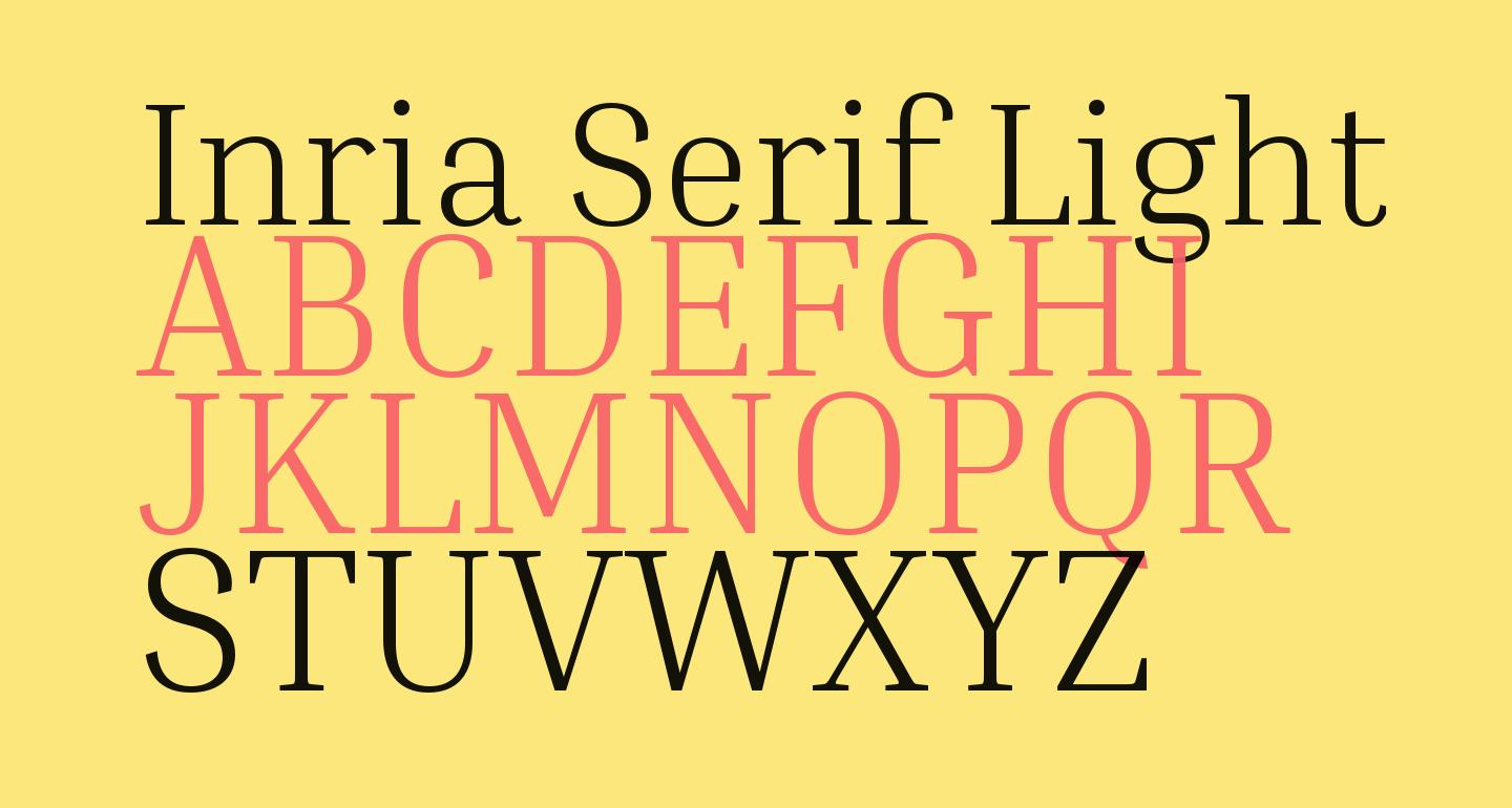 Inria Serif Light free Font - What Font Is