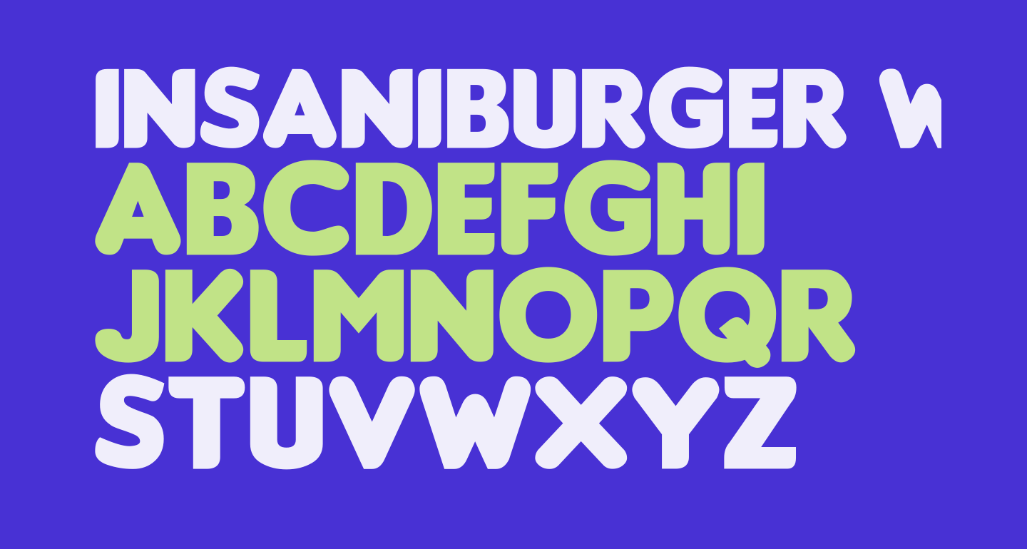Insaniburger with Cheese free Font - What Font Is
