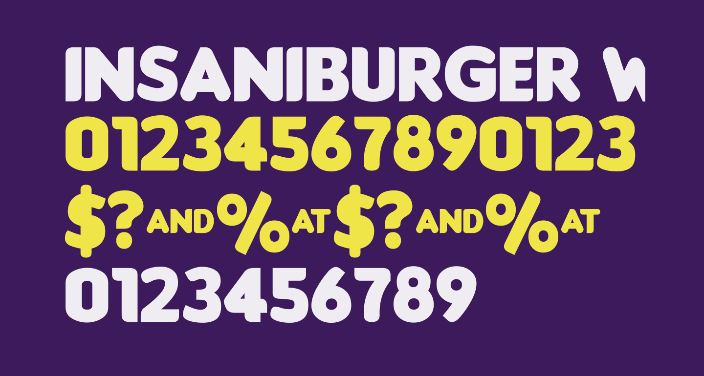 Insaniburger with Cheese free Font - What Font Is