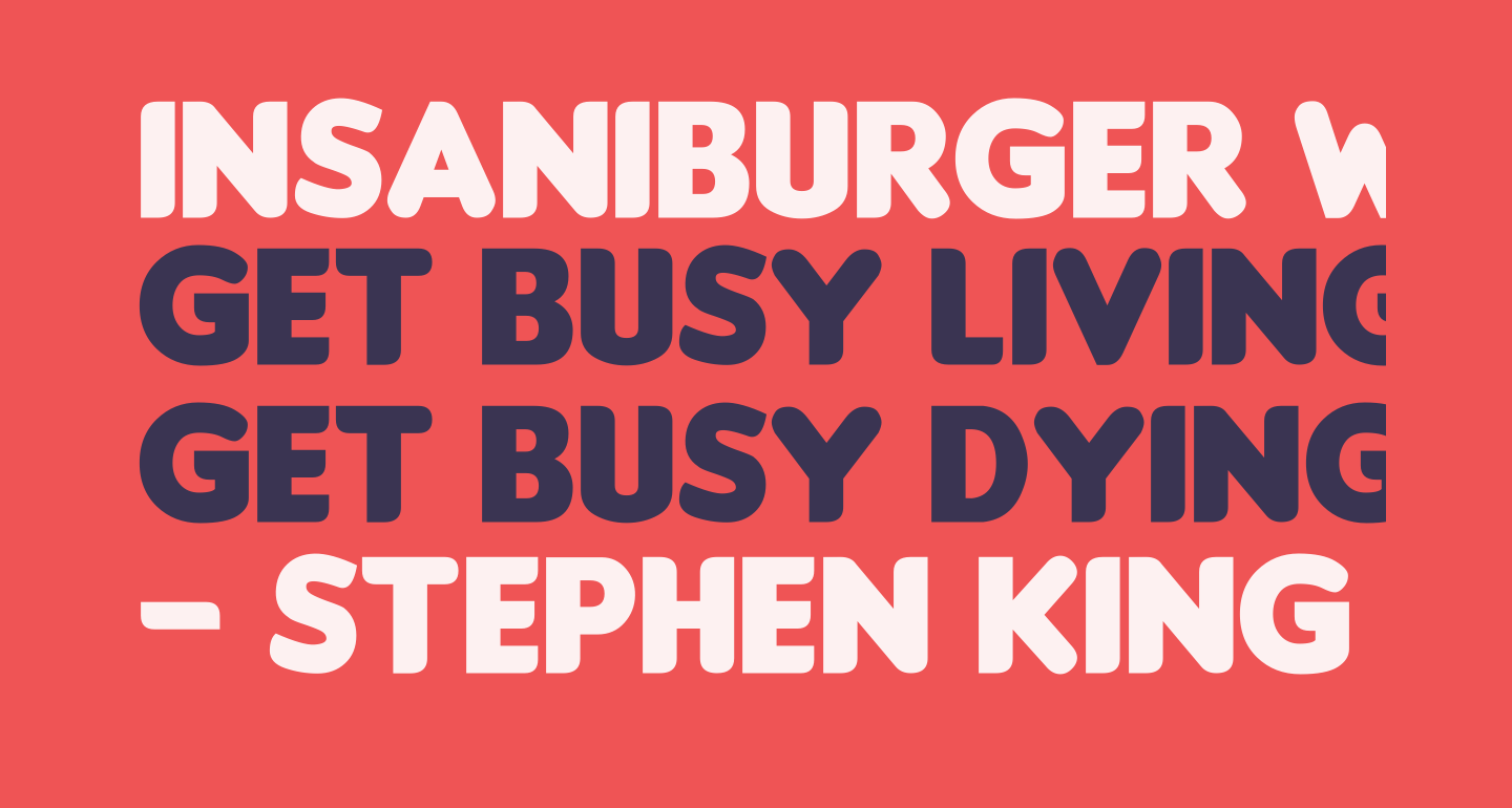 Insaniburger with Cheese free Font - What Font Is