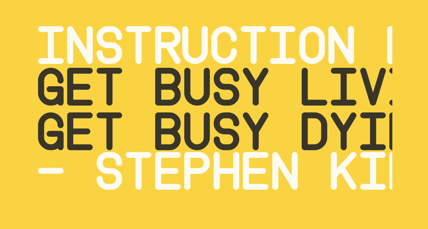 Instruction Bold free Font - What Font Is