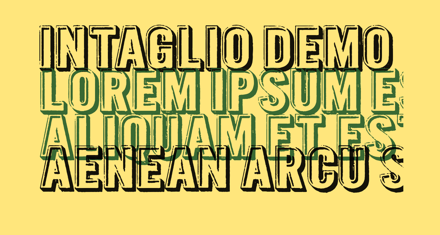 Intaglio DEMO free Font - What Font Is