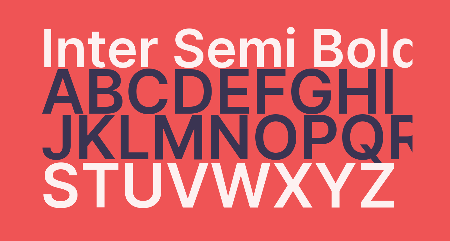 Inter Semi Bold free Font - What Font Is