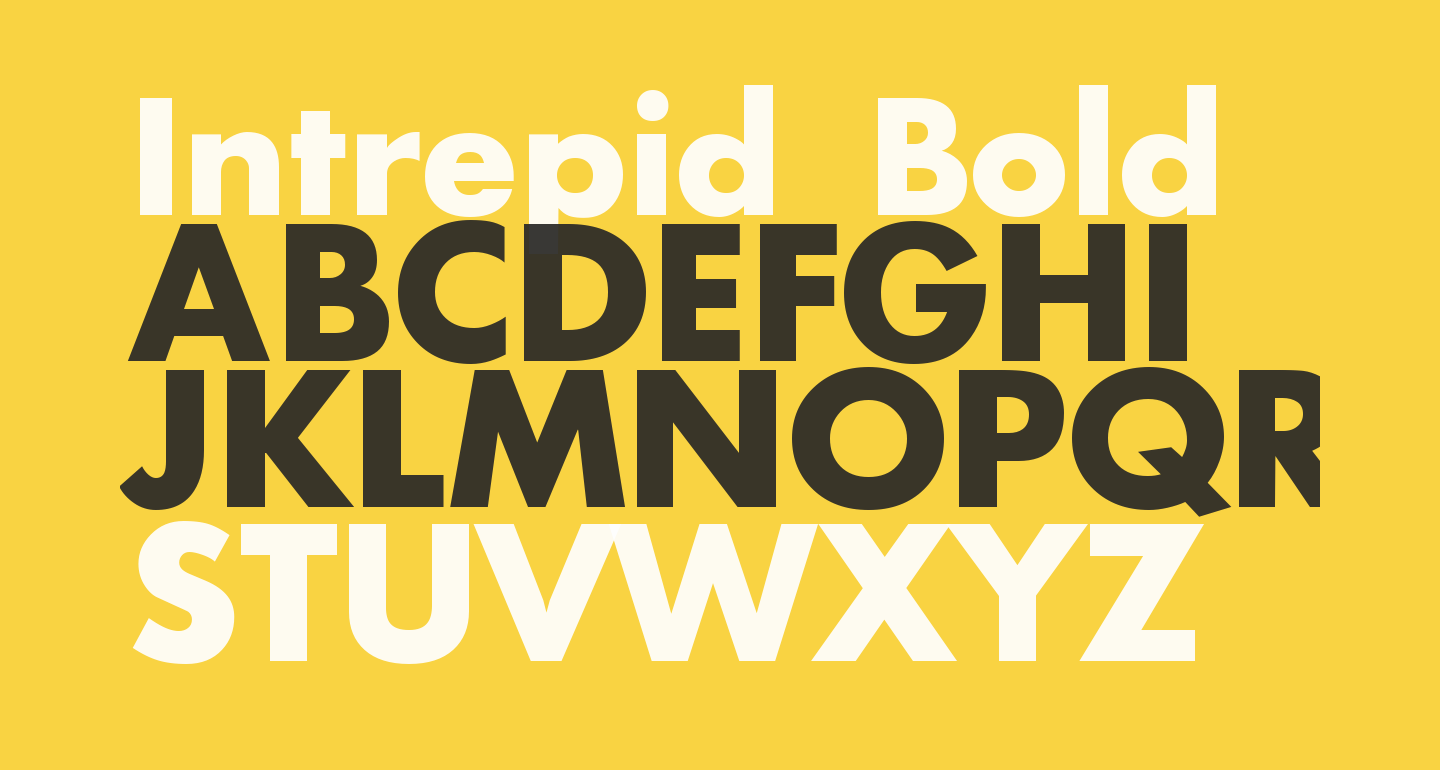 Intrepid Bold free Font - What Font Is