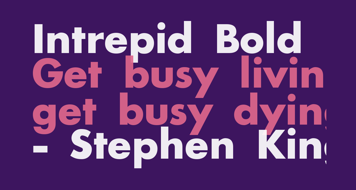 Intrepid Bold free Font - What Font Is