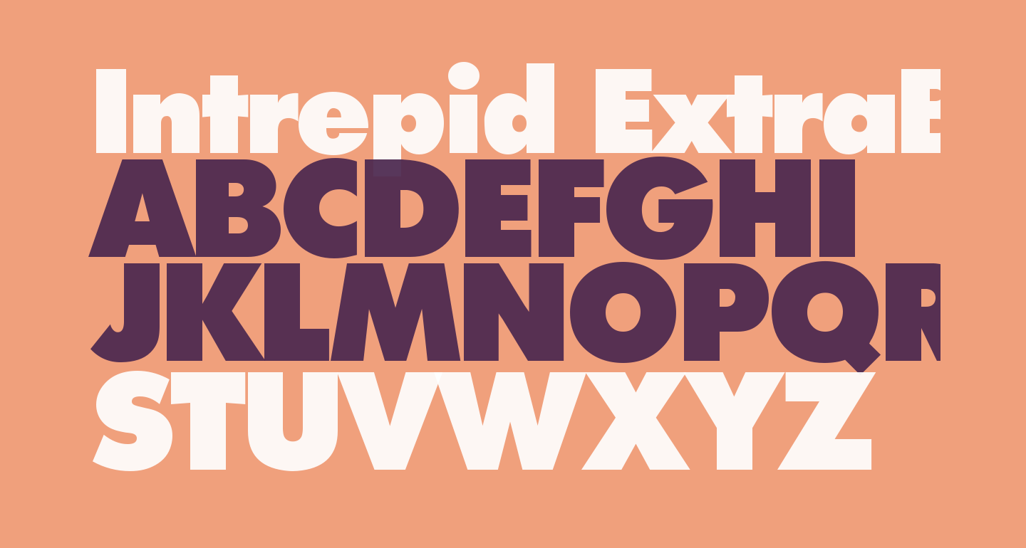 Intrepid ExtraBold free Font - What Font Is