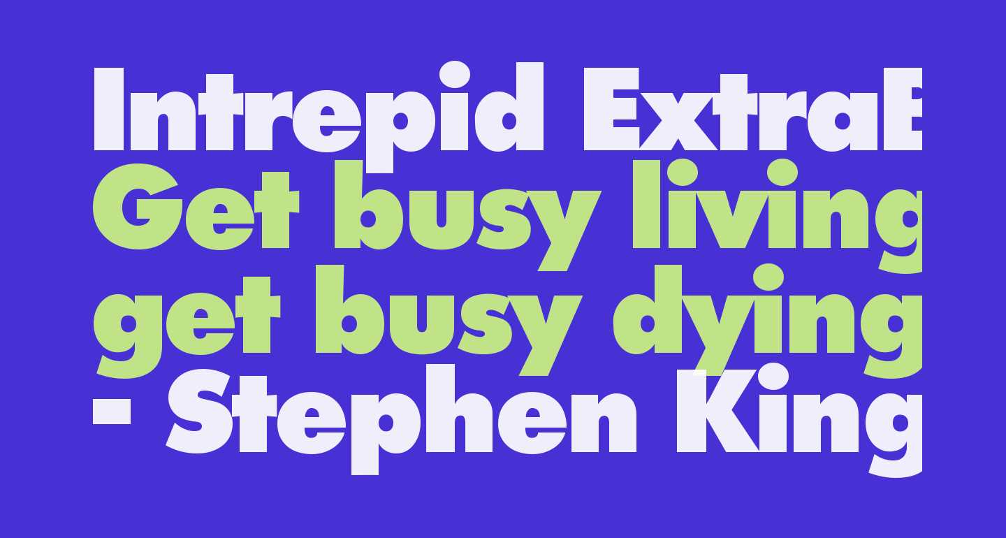 Intrepid ExtraBold free Font - What Font Is