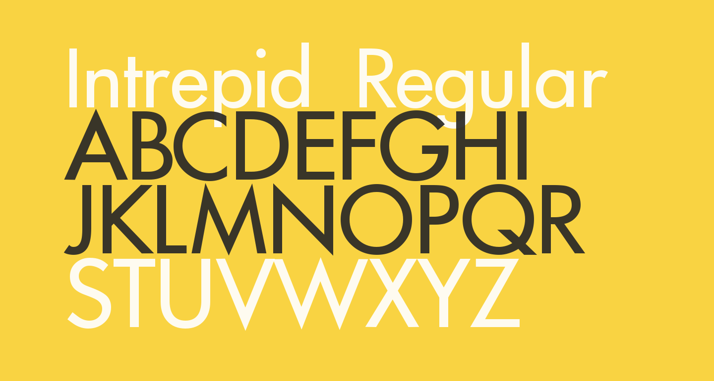 Intrepid Regular free Font - What Font Is